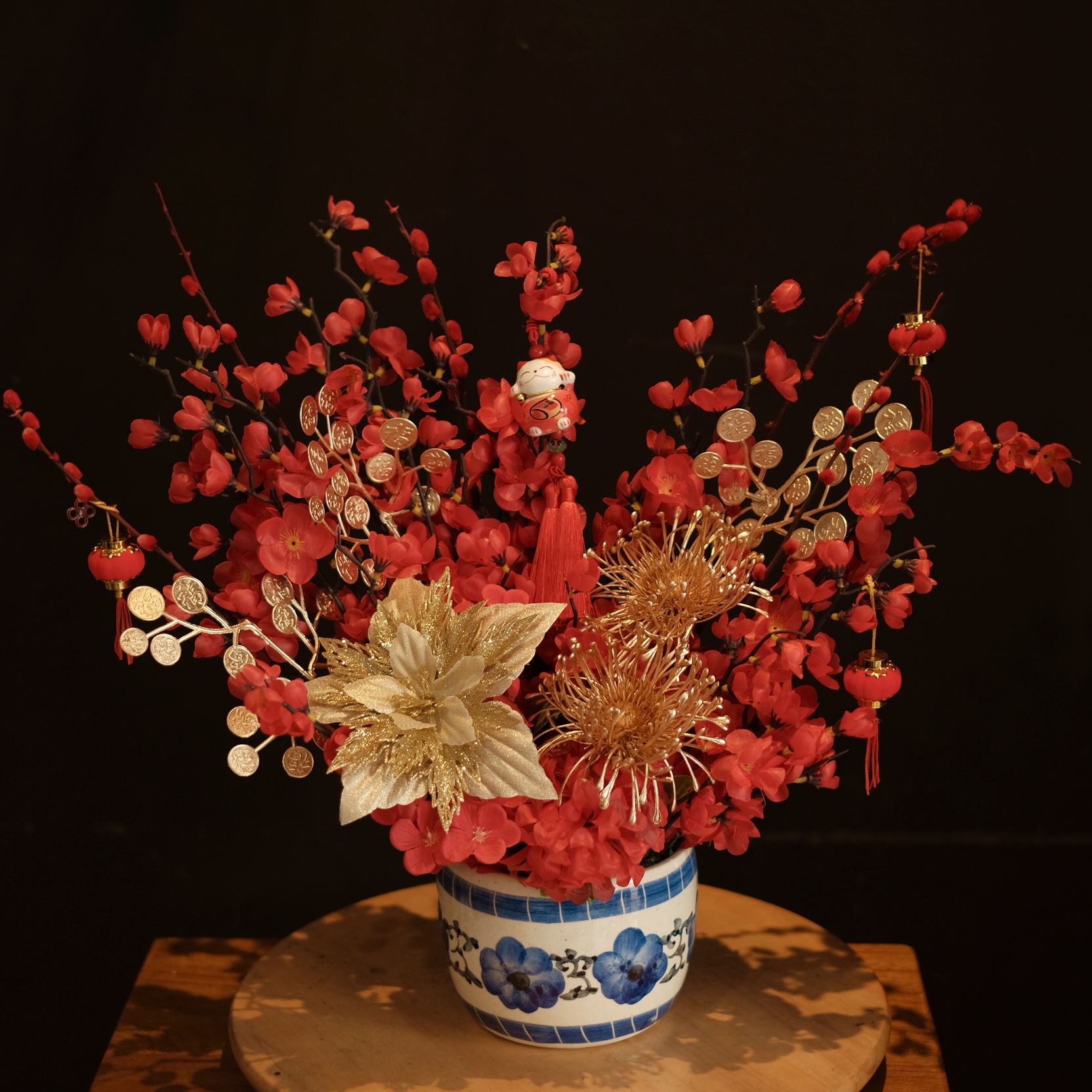 Artificial Precious Red in Vase CNY Edition - Bloom Bouquet & Flower