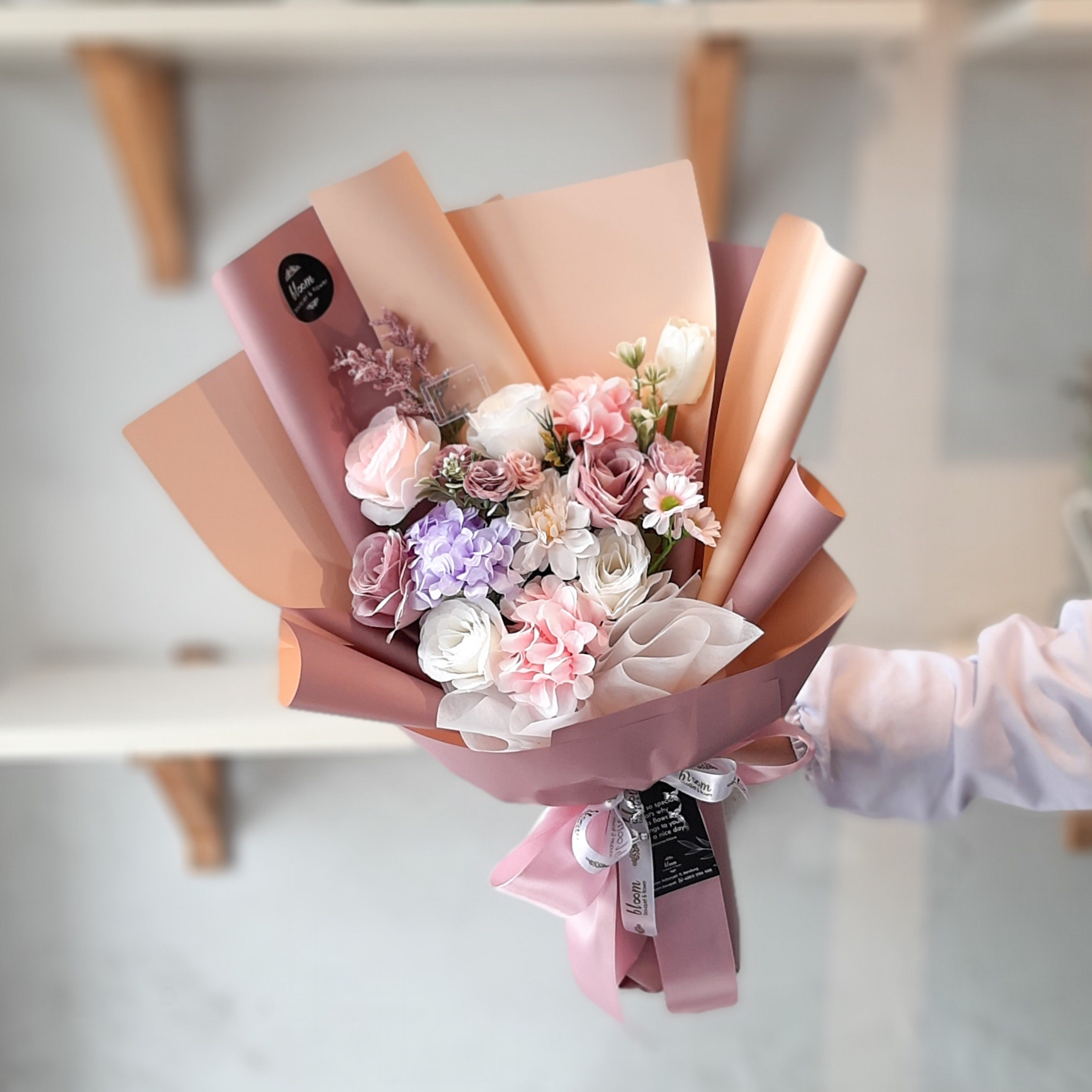 Artificial Mix Coral Bouquet - Bloom Bouquet & Flower